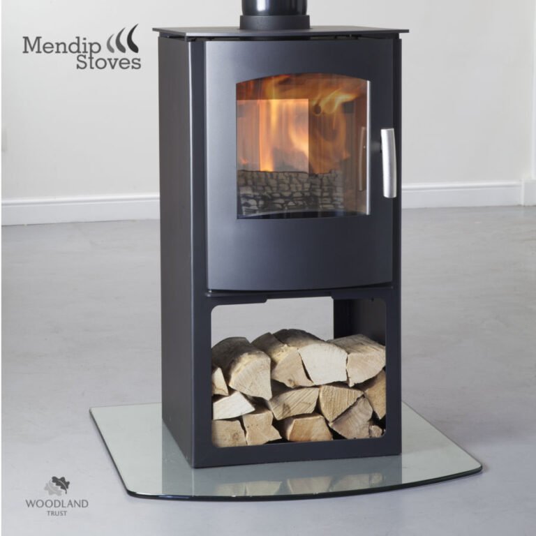 Mendip Churchill 8 Double Sided Logstore CAT Wood Burning Stove - Complete Stoves